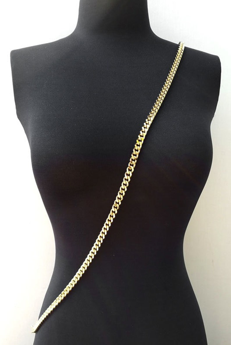 Thick Fancy Link Curb Chain Strap With Diamond Cut Accents - Etsy