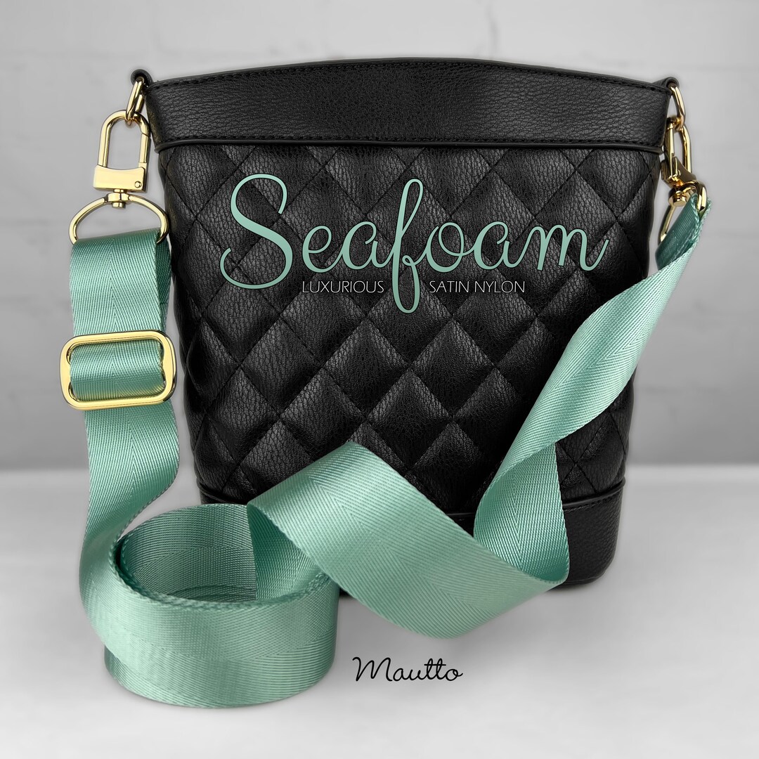 Seafoam Green Satin Nylon Bag Strap – Adjustable Shoulder to Crossbody ...
