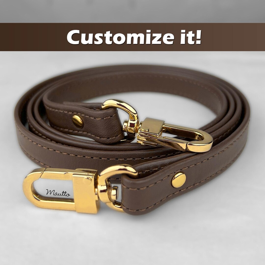 Dark Brown Leather Purse Strap, Customize Length From Shoulder to ...