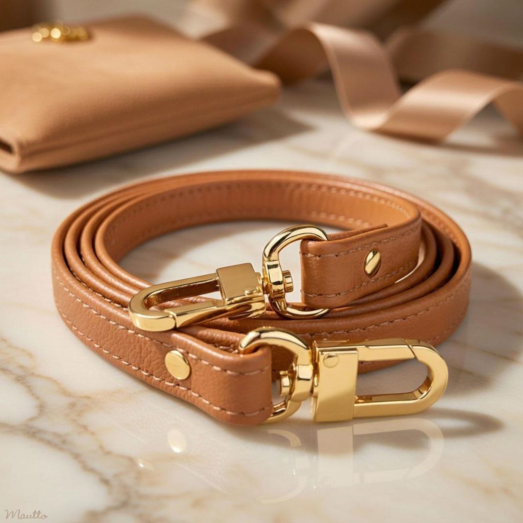 Tan (medium Patina) Leather Purse Strap: Customize Shoulder or ...