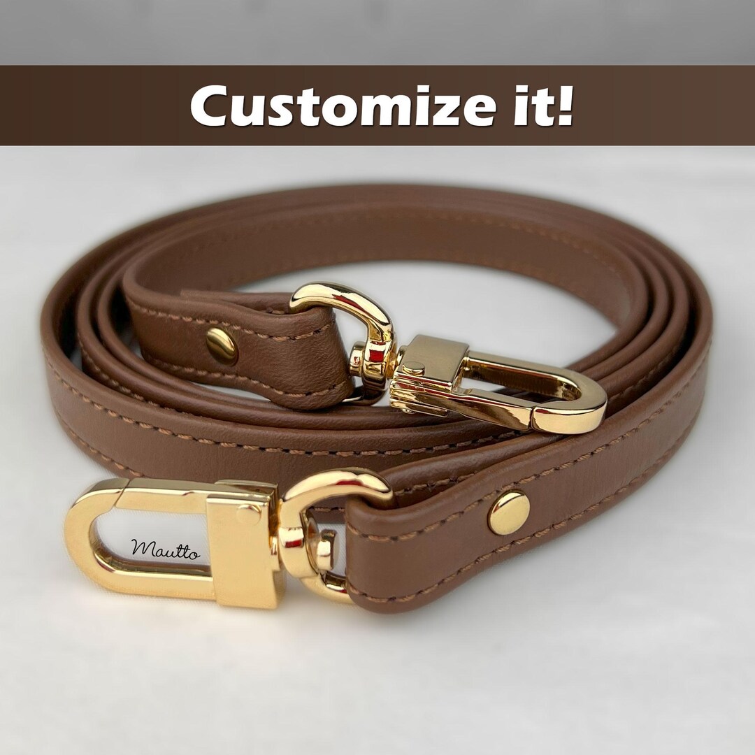 Brown Leather Strap, Genuine Leather Purse Strap, Chocolate Brown Bag ...