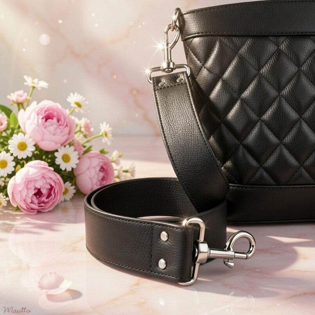 Wide Leather Purse Strap, 40-inch Short Crossbody or Long Shoulder ...