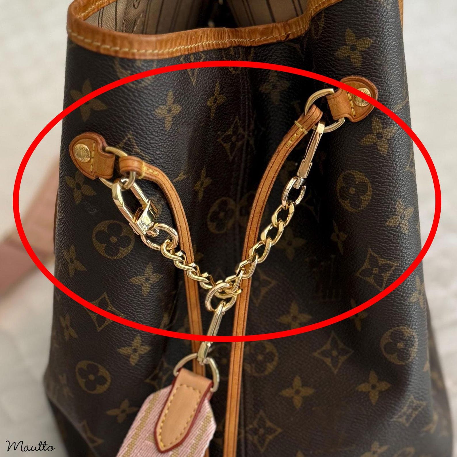 Neverfull Crossbody Strap Conversion Kit for GM Models - Custom Chain ...