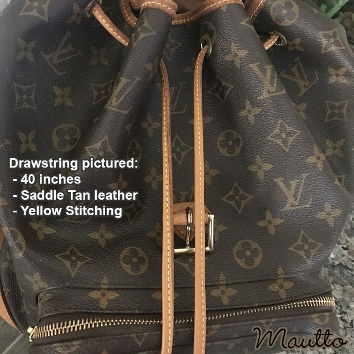 Louis Vuitton LV Drawstring Replacement with Cinch for Noe | Etsy