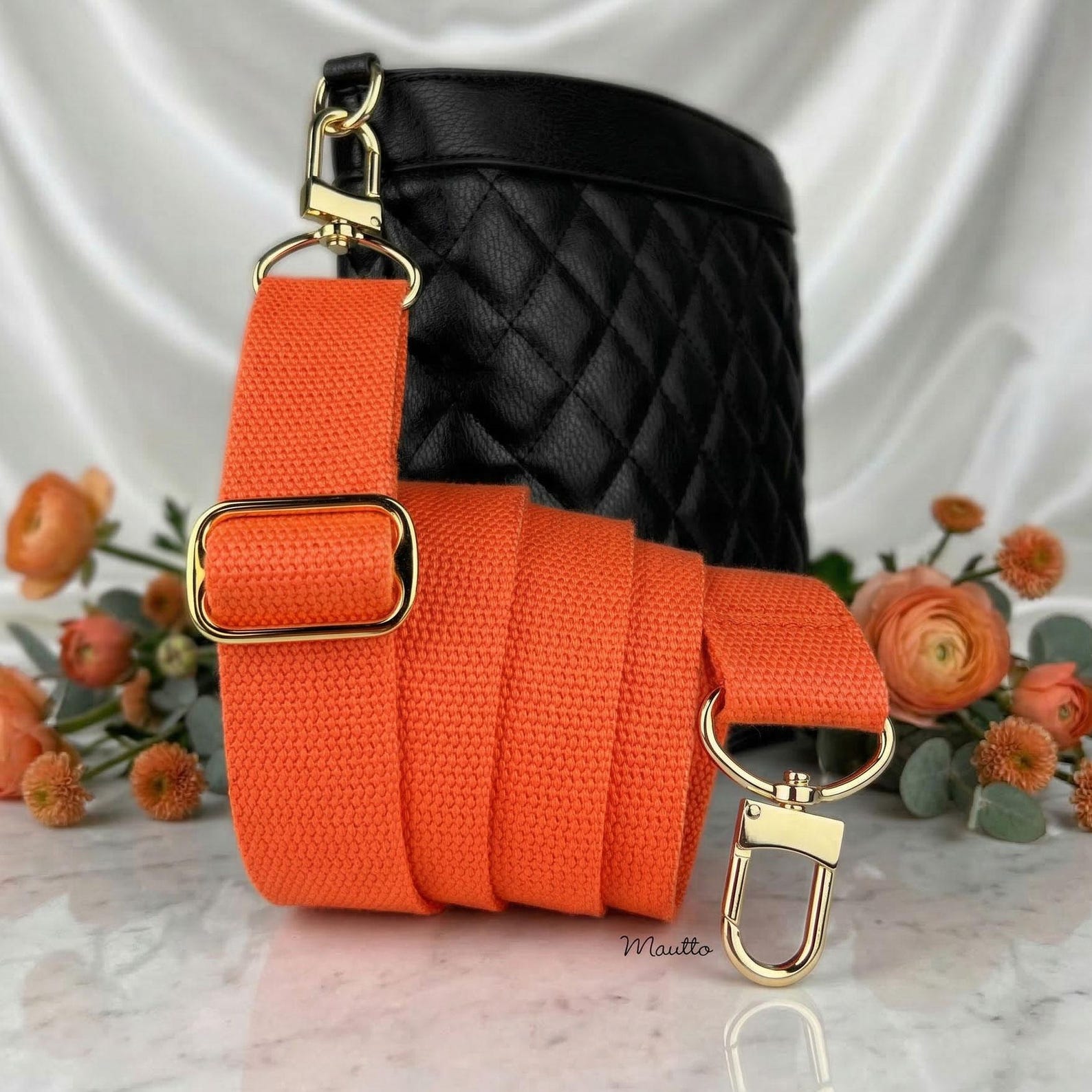Orange Canvas Bag Strap: Adjustable Crossbody or Shoulder, 1.5" Wide - Etsy