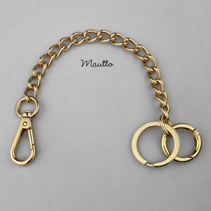 Luxury Chain Key Fob Tether - Handbag Accessory - Choose Length & Clip ...