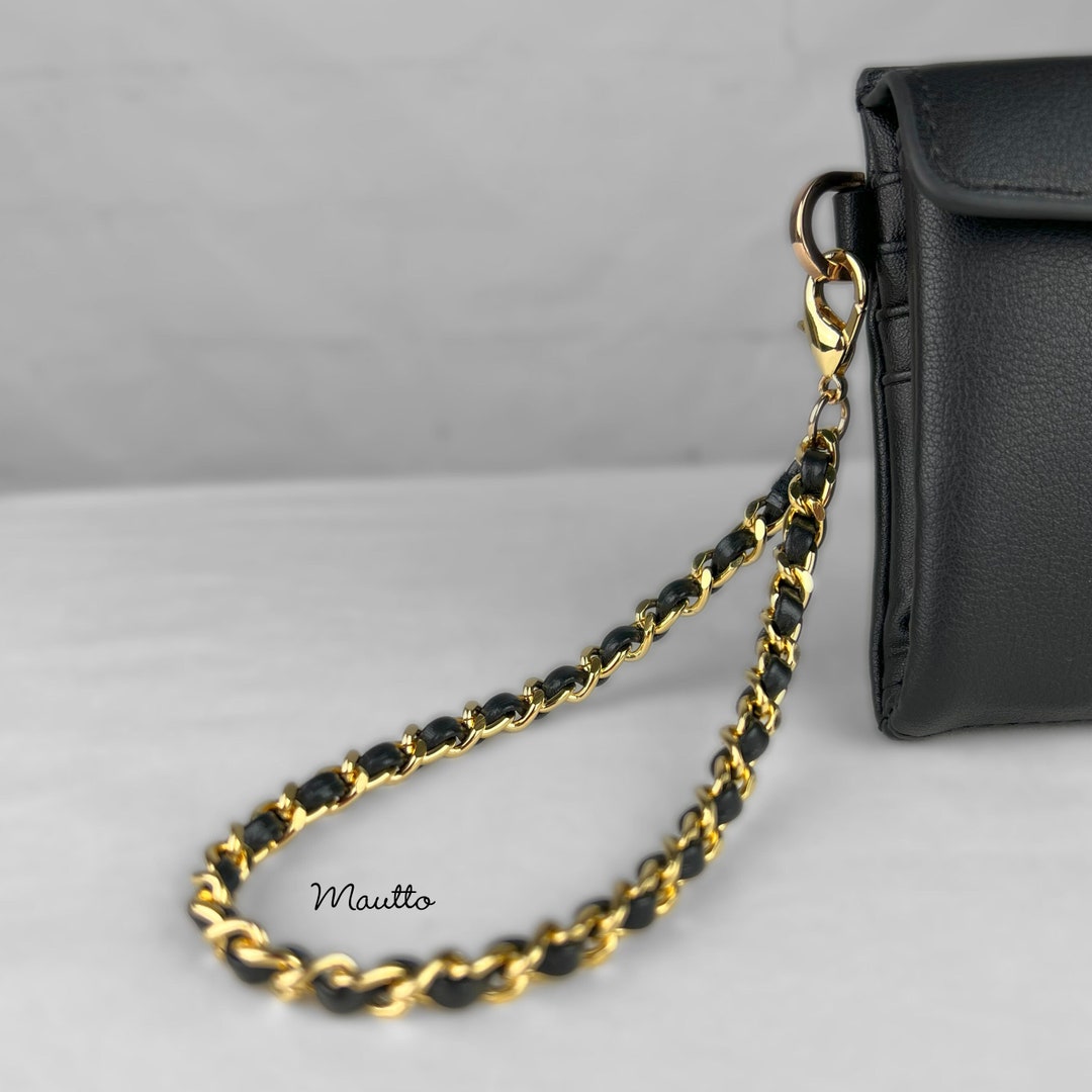 Wrist Accessory Strap for Clutch SLG Wallet Phone - Chain & Black ...