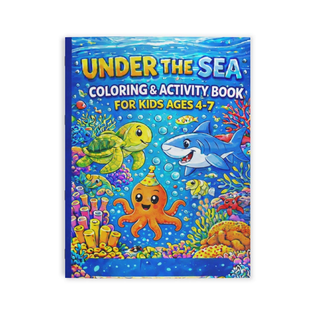 Under the Sea Coloring Book | Kids Activity Book Ages 4-7 - Etsy
