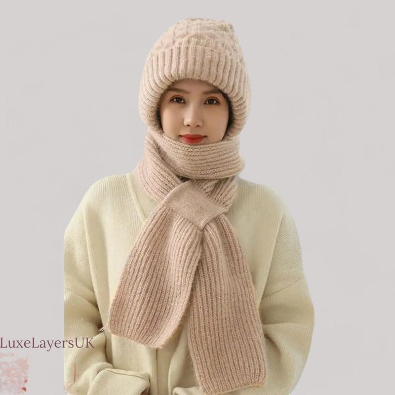 Winter Hat and Scarf Set - Etsy