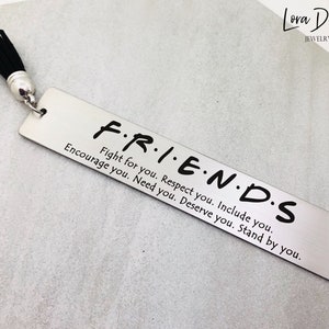 Friends Tassel Bookmark, Metal Bookmark, Engraved Bookmark, Tassel ...