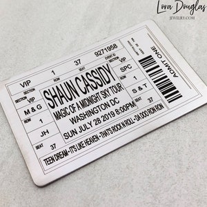 Custom Ticket Stub, Turn Your Ticket Into a Wallet Card or Shadowbox ...