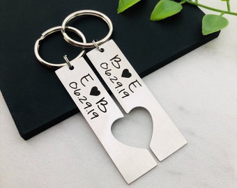 Silver Heart Keychain | Etsy