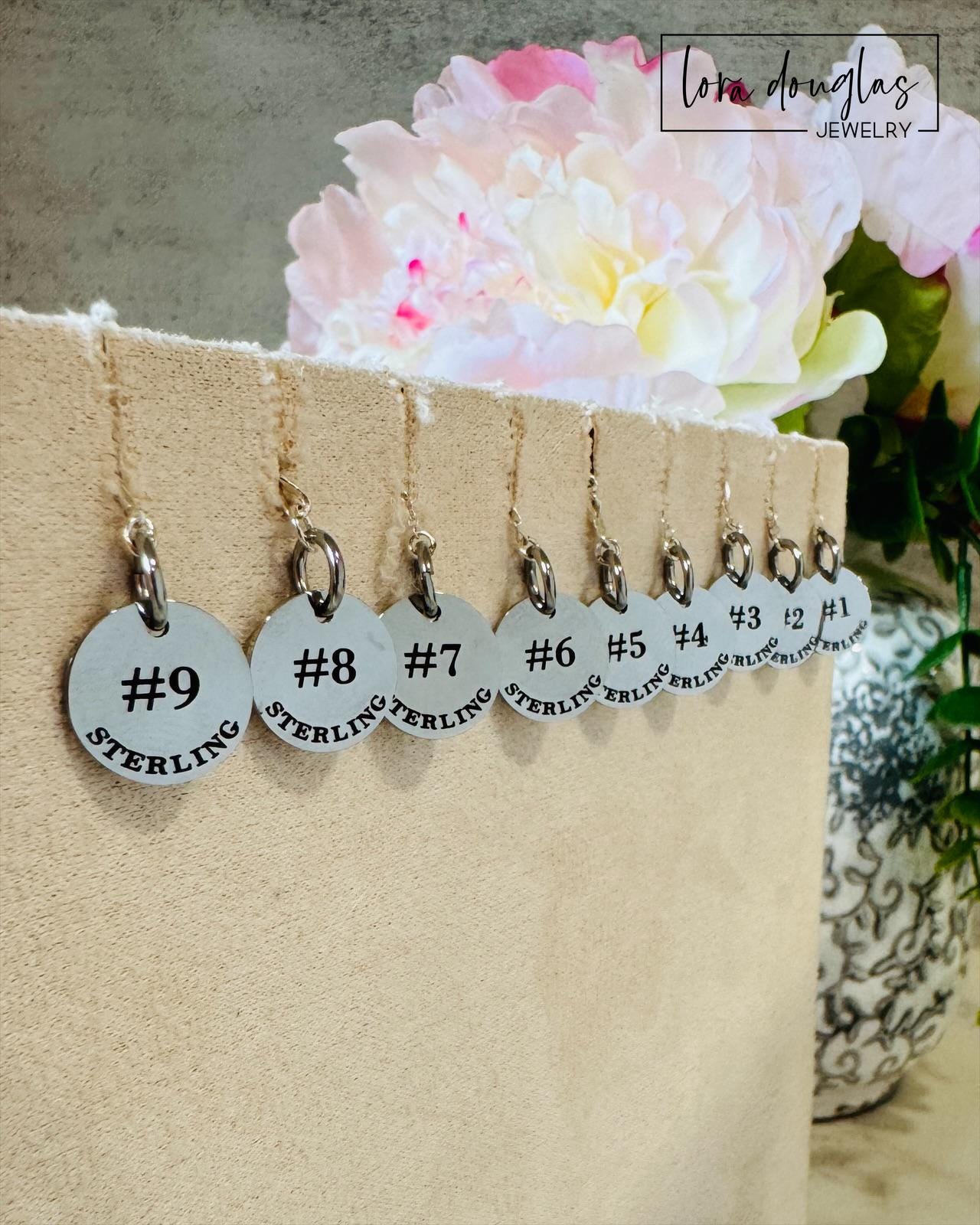 Custom Metal ID Tags for Permanent Jewelry Display, 13mm Laser Engraved ...