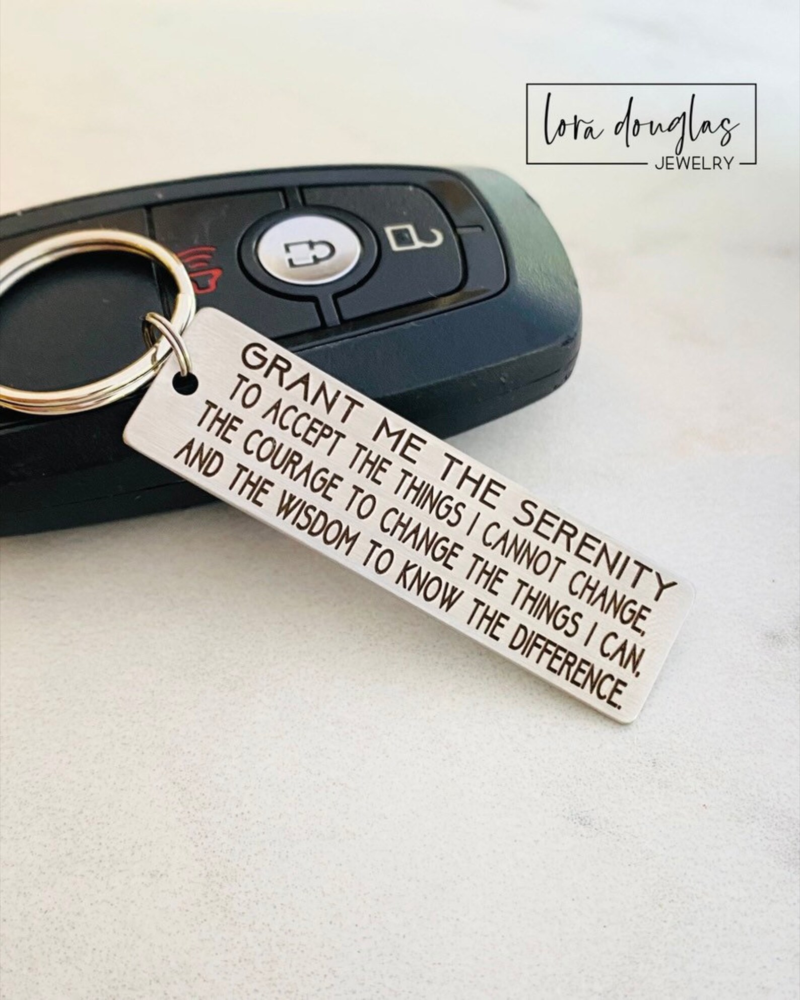 Serenity Prayer Keychain Personalized Keychain Metal - Etsy