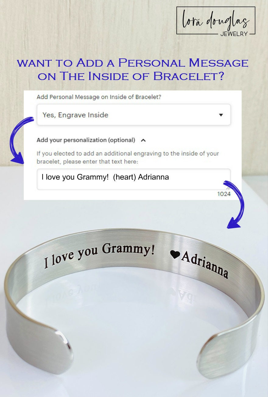 Personal message bracelet store