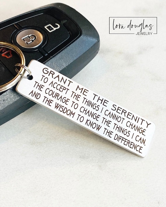 Serenity Prayer Keychain Personalized Keychain Metal - Etsy