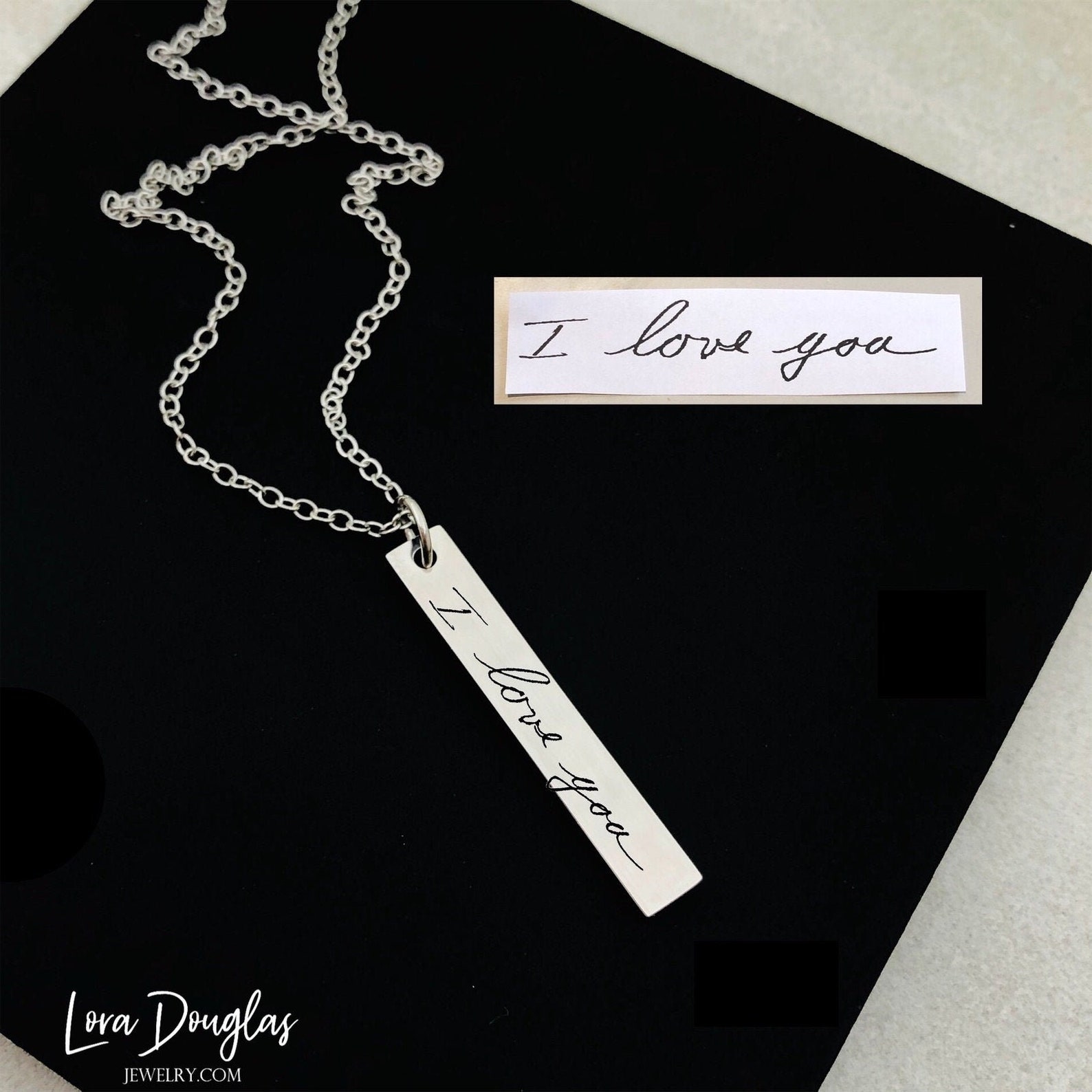 Handwriting Jewelry Engraved Handwriting Handwriting | Etsy