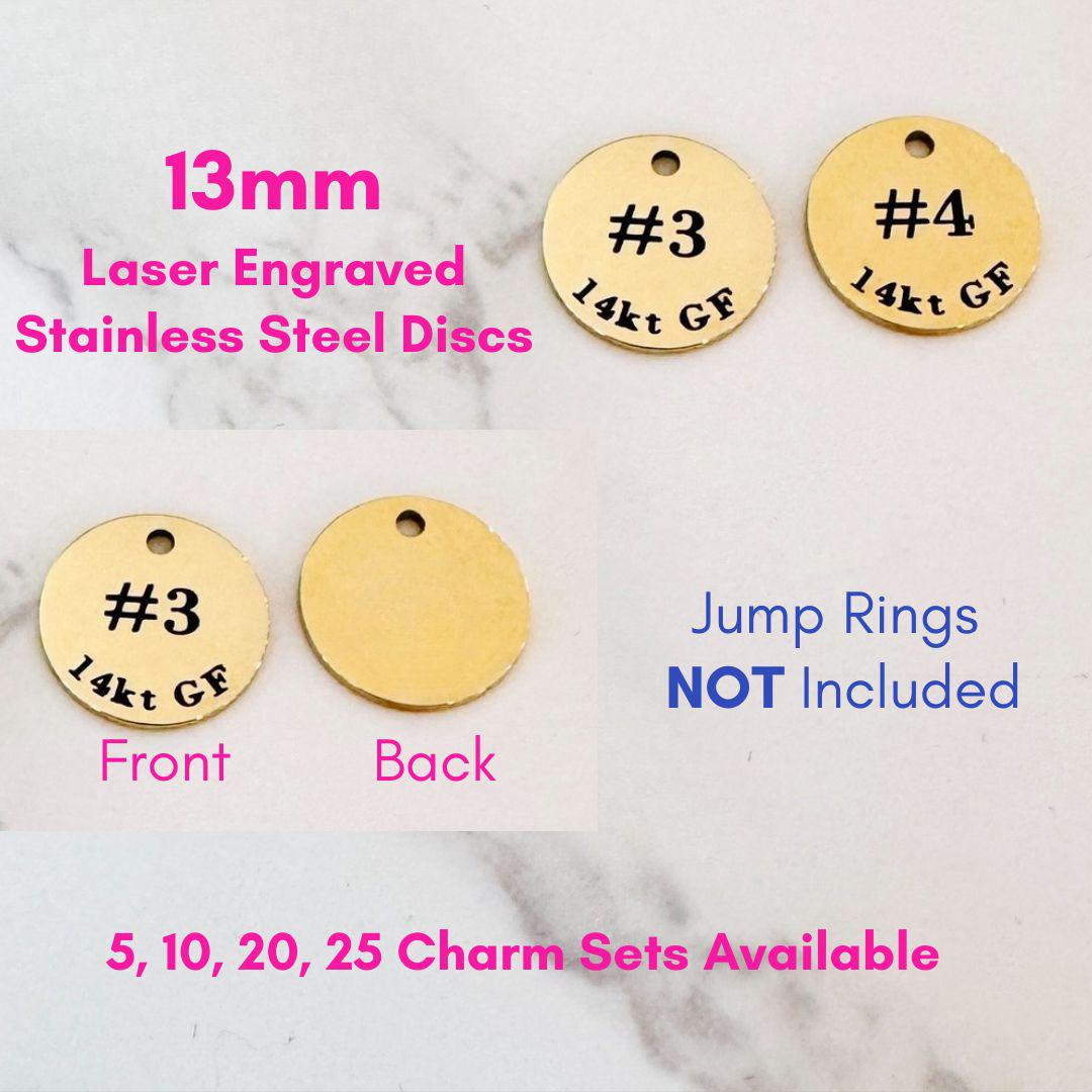 Custom Metal ID Tags for Permanent Jewelry Display, 13mm Laser Engraved ...