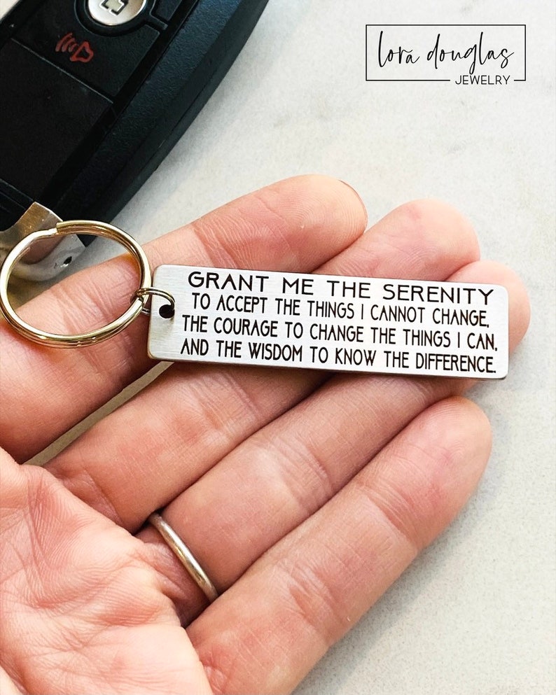 Serenity Prayer Keychain Personalized Keychain Metal | Etsy