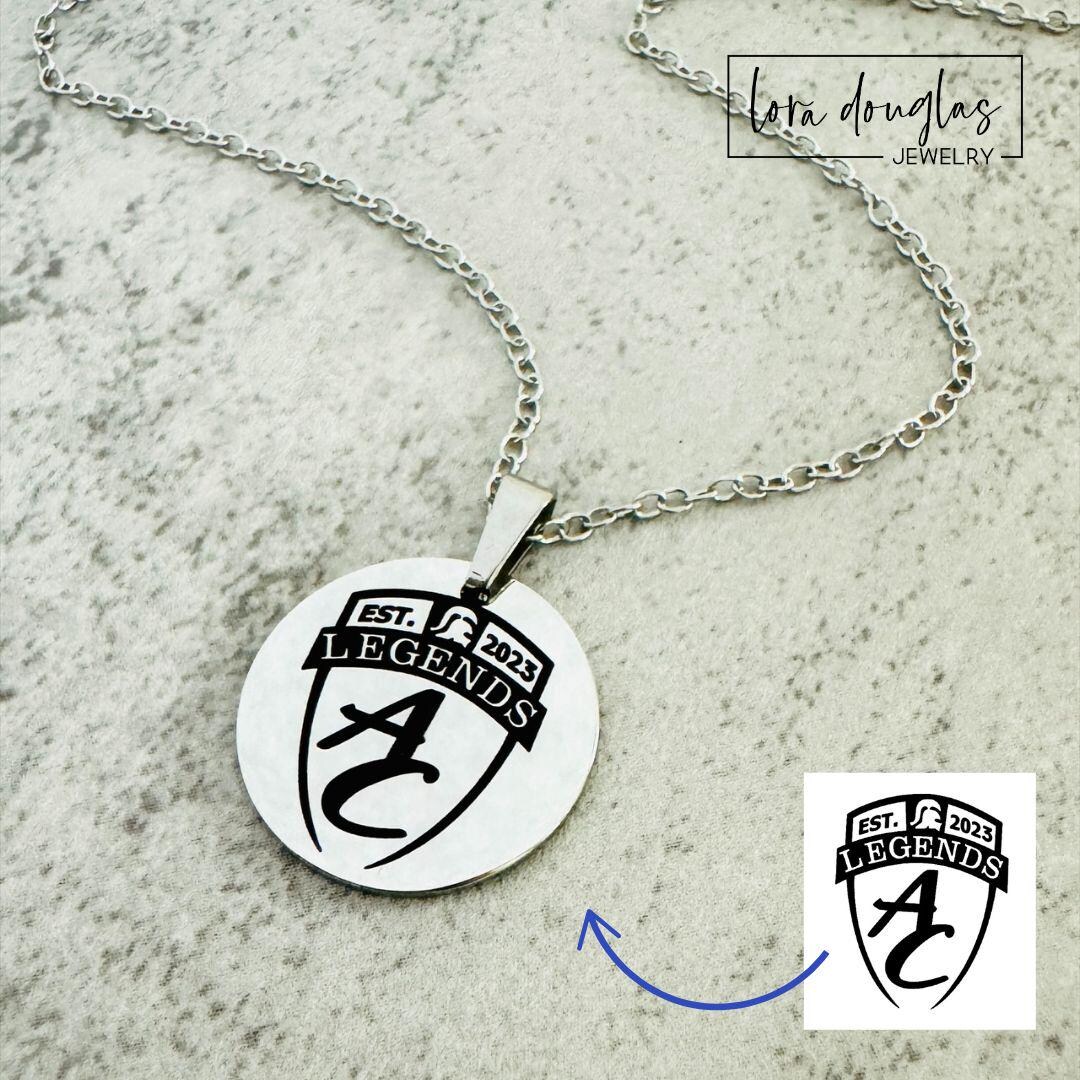 Custom Logo Charms, Round Stainless Steel Charms in Silver, Gold or ...