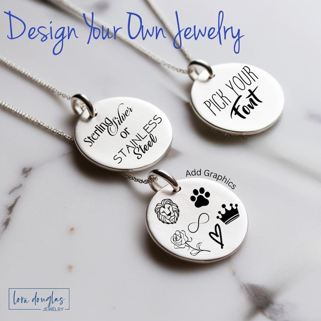 Custom Engraved Jewelry, Personalized Sterling Silver or Stainless ...