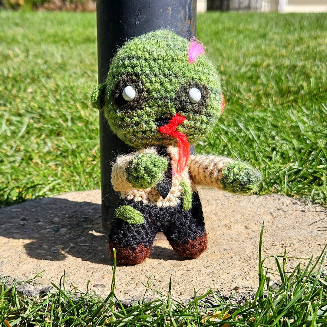 Scary Zombie Plushie Amigurumi Decoration for Halloween - Etsy