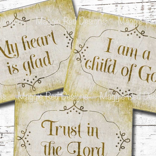 Scripture Stickers Vintage Ephemera Bible Journaling - Etsy