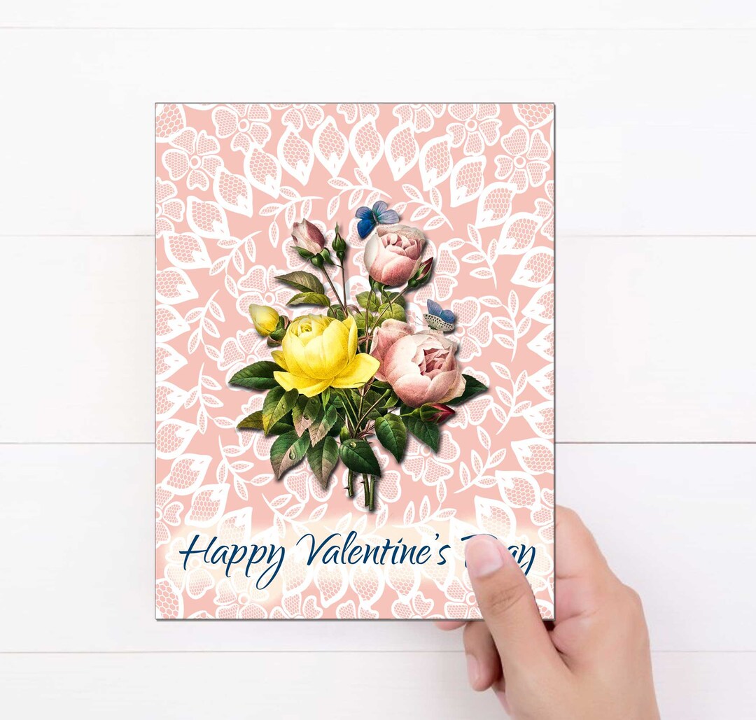 Happy Valentines Day Friend, Printable Valentines Card, Valentine Days ...