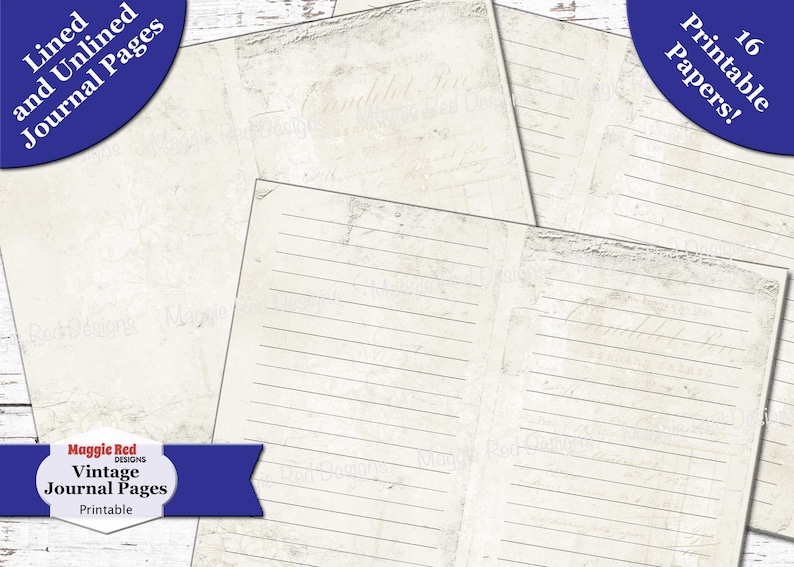Printable Journal Pages Digital Paper Pack Junk Journal - Etsy