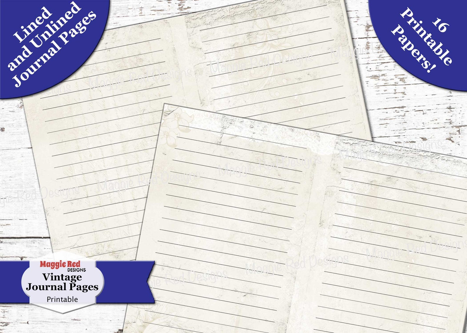 Printable Journal Pages Digital Paper Pack Junk Journal - Etsy