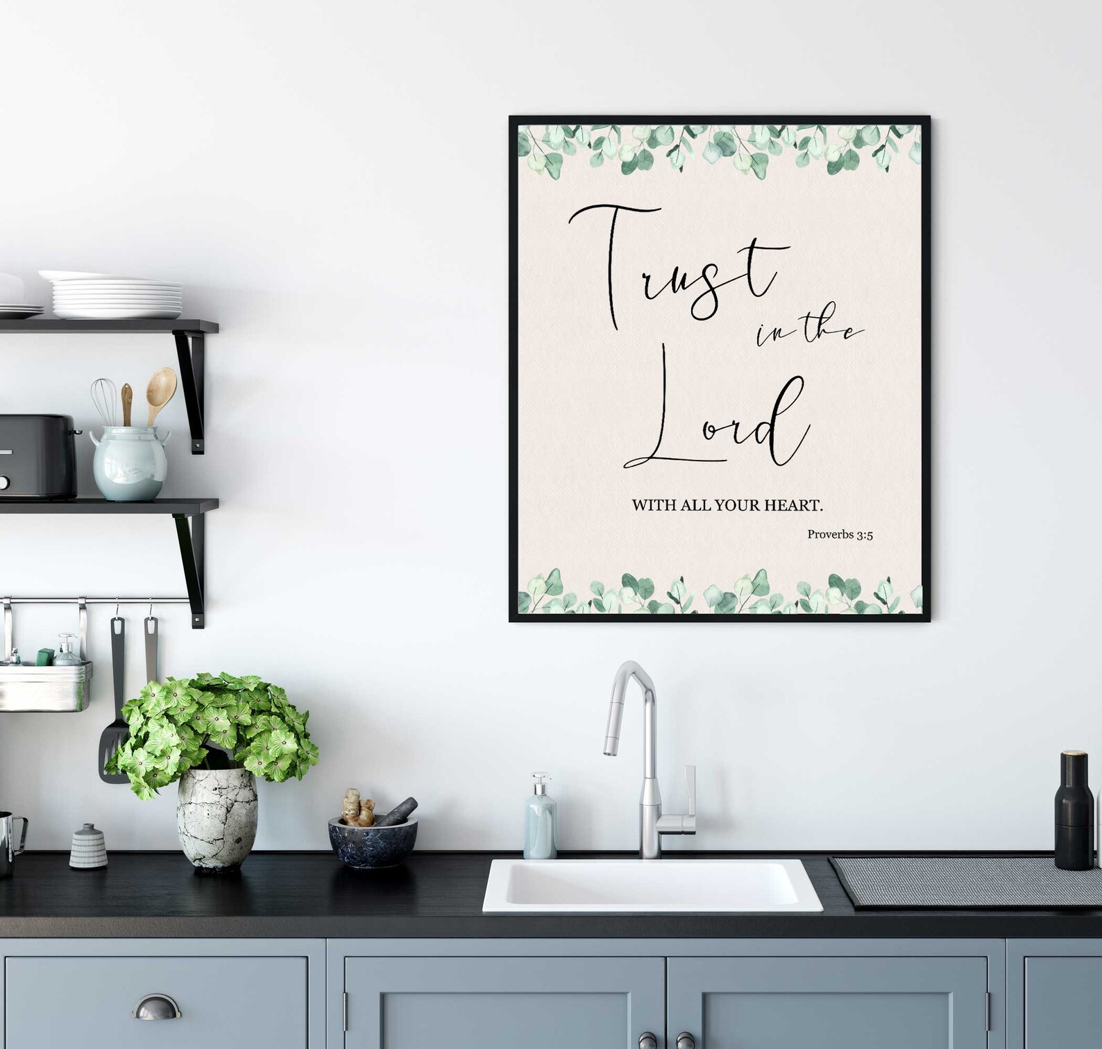 Trust in the Lord Bible Verses Wall Decor Tabletop Print | Etsy