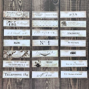 Numbers, Digital Collage Sheet, Sticker Sheets, Random, Journal ...