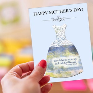 Christian Mothers Day Card, Her Children Arise and Call Her Blessed ...