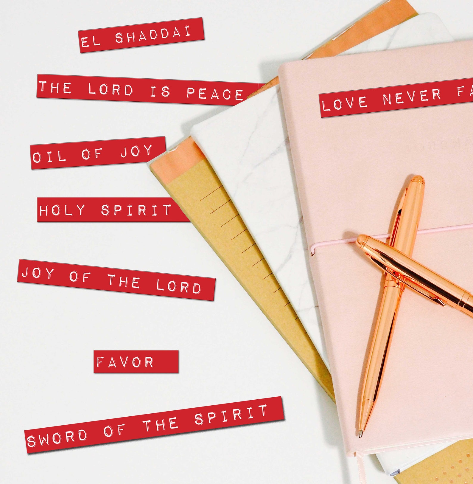 Red Scripture Stickers: Bible Journaling, Card Making (PDF & PNG ...