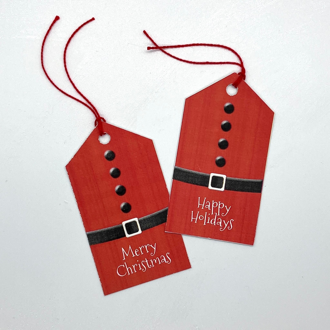 Printable Christmas Gift Tags, Santa Claus, Holiday Gift Tags ...