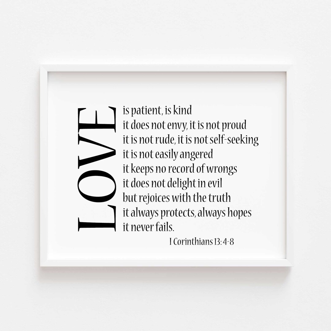 Bible Verse Prints, Rectangular Horizontal Wall Art, Sign, Scripture ...