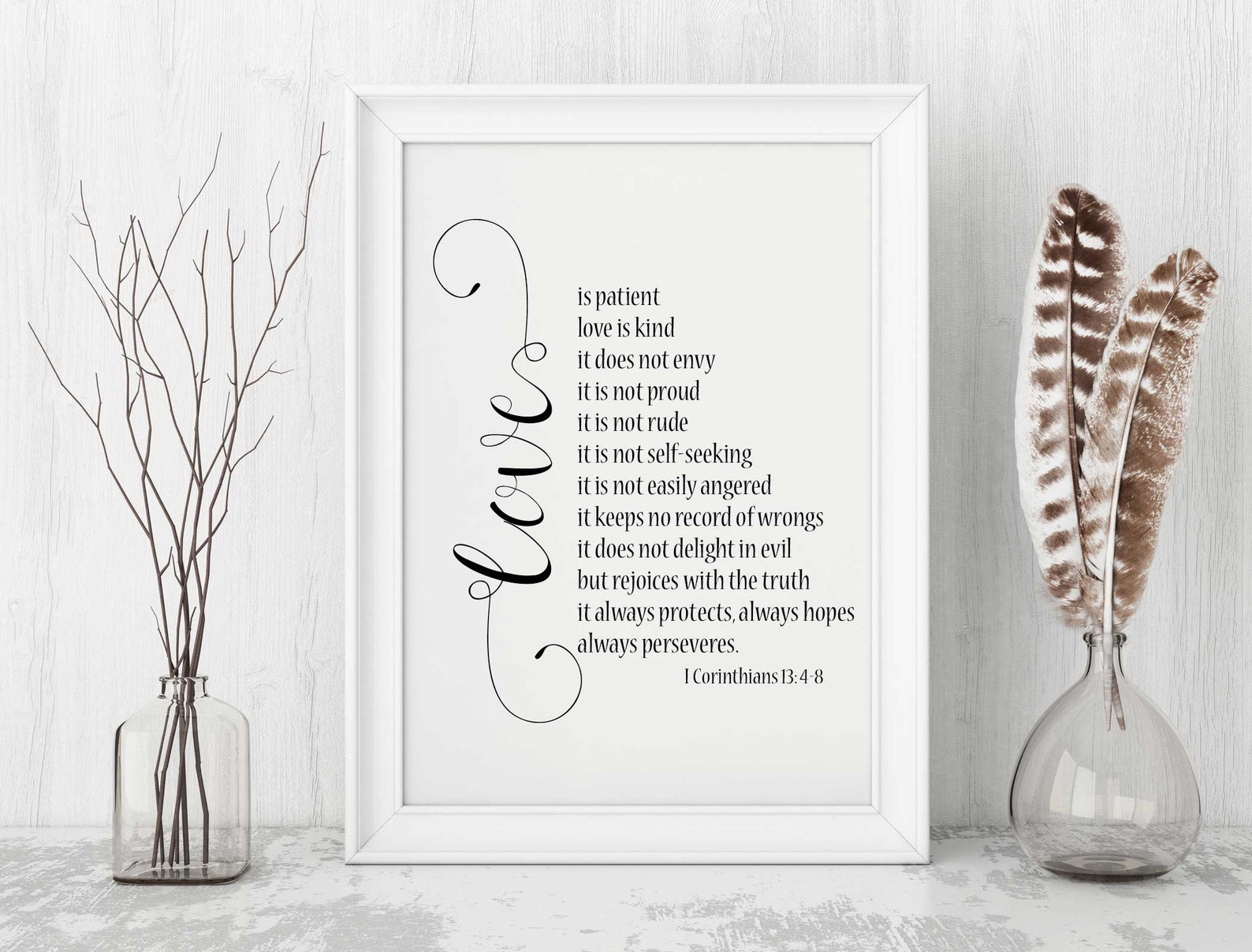Large Bible Verse Wall Art Printable Scripture Etsy Black & - Etsy