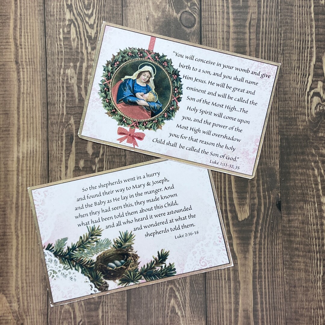 Christmas Ephemera, Scripture Cards, Christmas Ephemera Digital ...