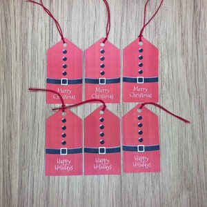 Printable Christmas Gift Tags, Santa Claus, Holiday Gift Tags ...