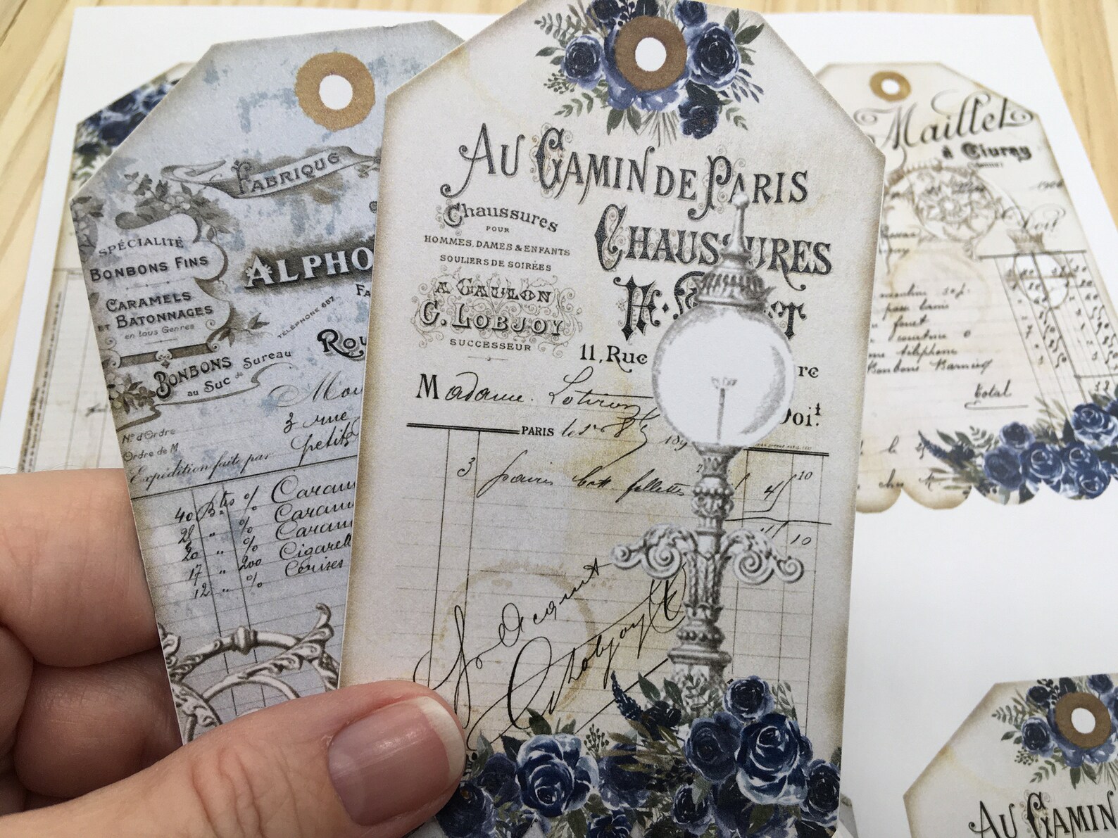 Junk Journal Printable Vintage Ephemera Tags Digital - Etsy