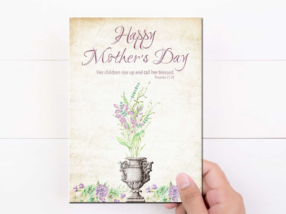 Christian Mother’s Day Card, Printable Mother’s Day Card, Happy Mother ...