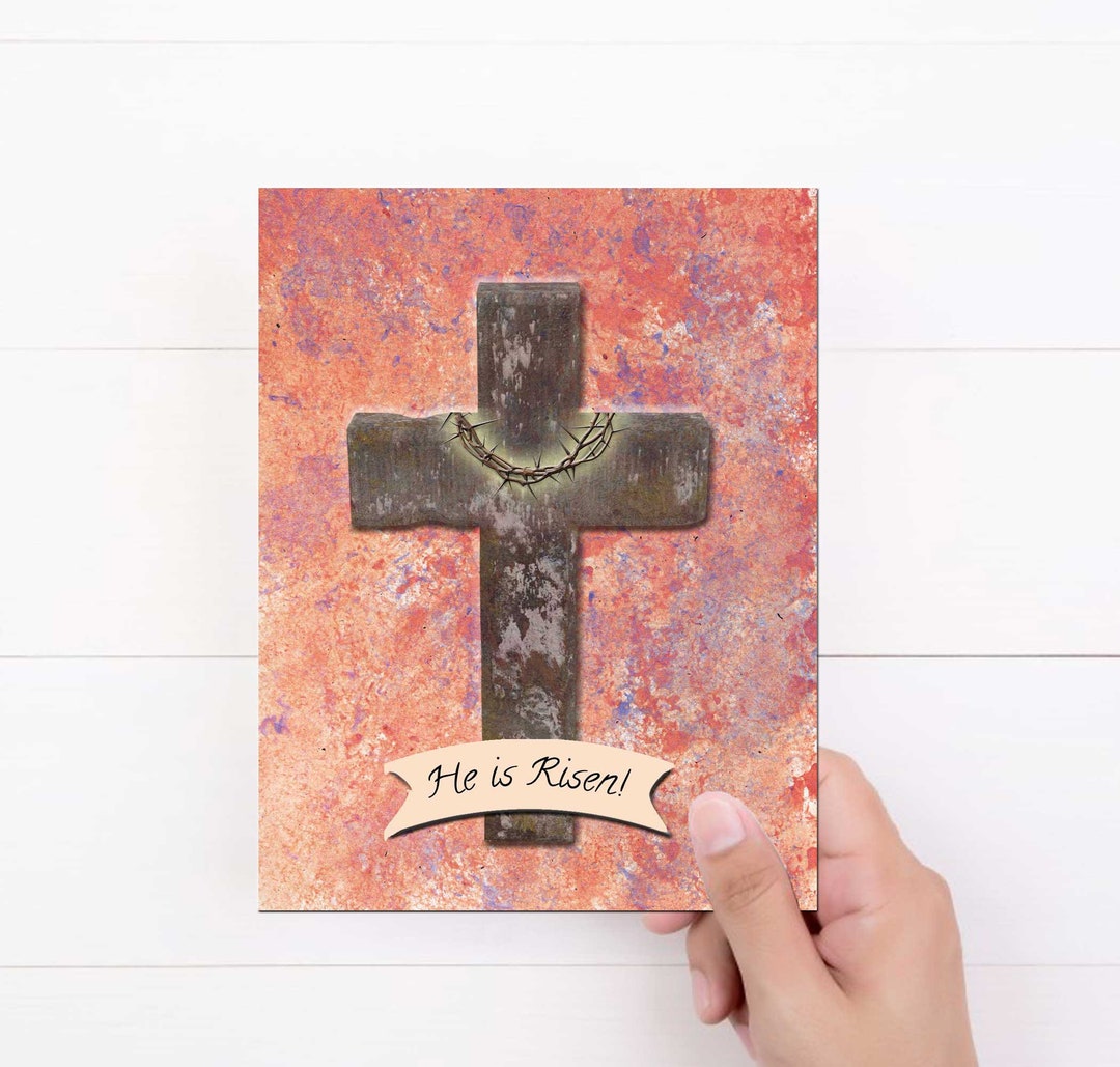 He is Risen Easter Card, Printable Easter Card, Easter Greeting Cards ...