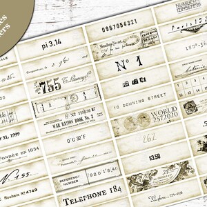 Numbers, Digital Collage Sheet, Sticker Sheets, Random, Journal ...