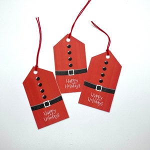 Printable Christmas Gift Tags, Santa Claus, Holiday Gift Tags ...