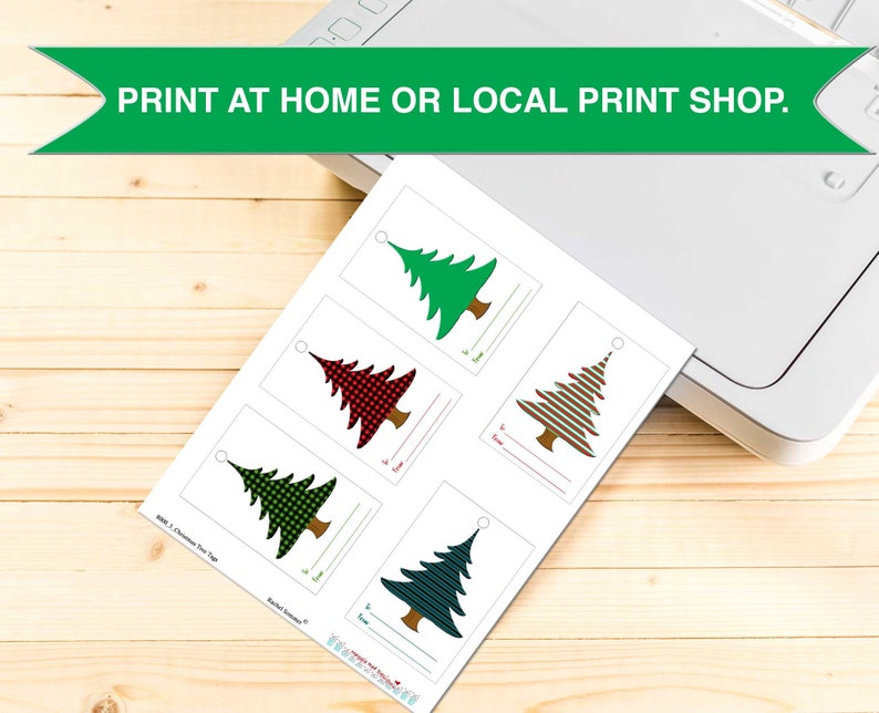 Printable Christmas Gift Tags Set Printable Christmas Tree - Etsy