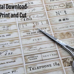 Numbers, Digital Collage Sheet, Sticker Sheets, Random, Journal ...