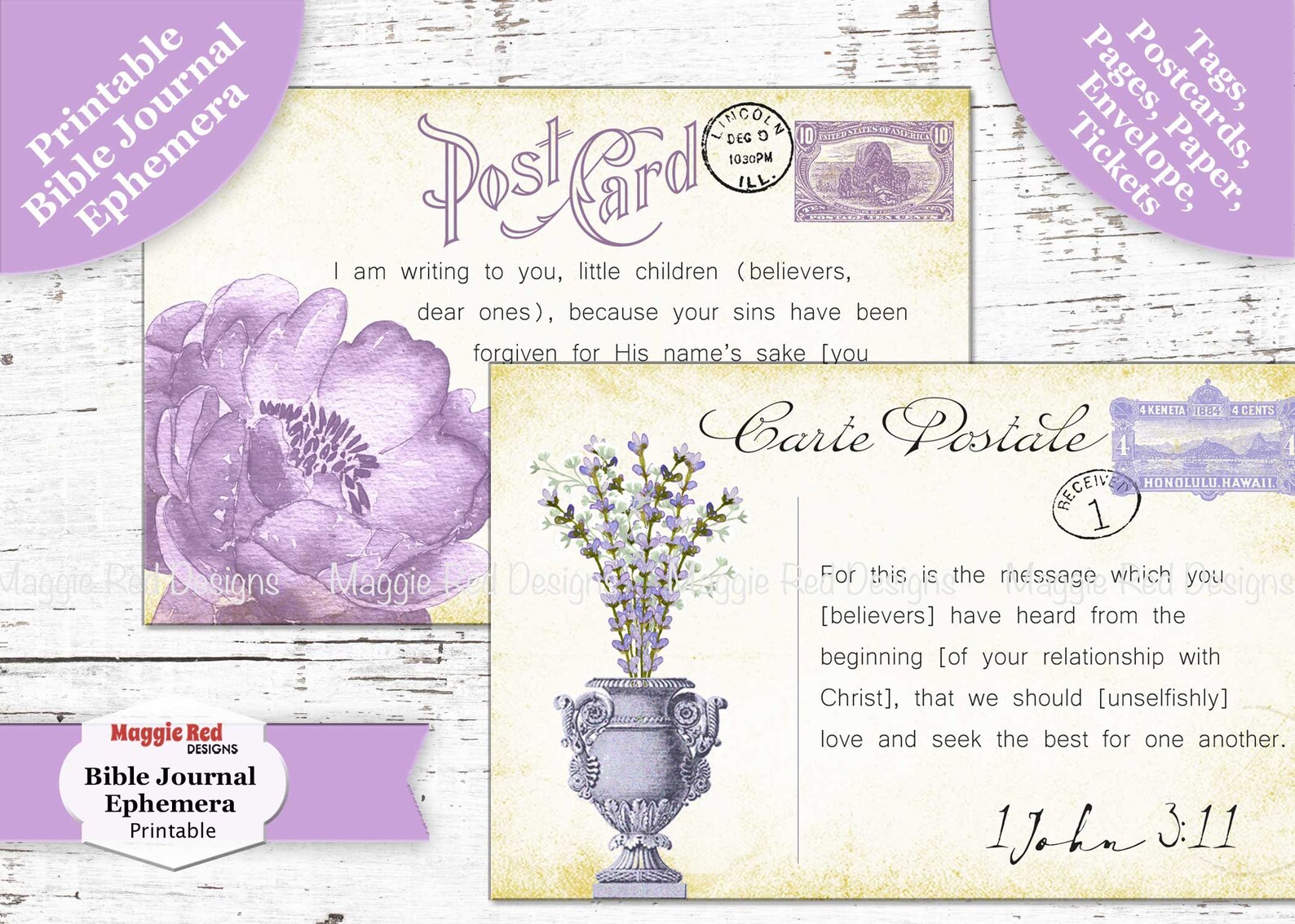 Junk Journal Printable Bible Journaling Printable Ephemera - Etsy