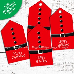 Printable Christmas Gift Tags Santa Claus Holiday Gift Tags - Etsy