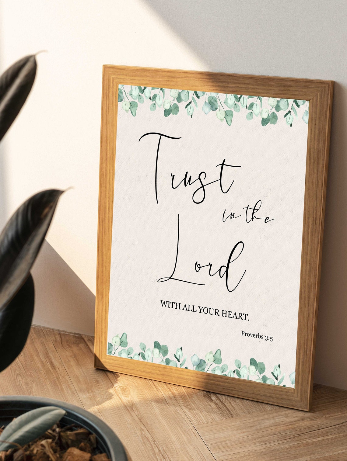 Trust in the Lord Bible Verses Wall Decor Tabletop Print | Etsy