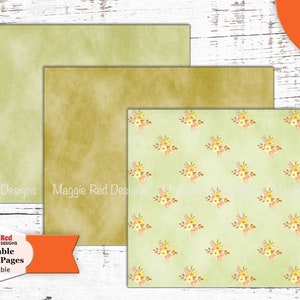 Digital Scrapbook Paper, Junk Journal Pages, Printable Decorative Paper ...